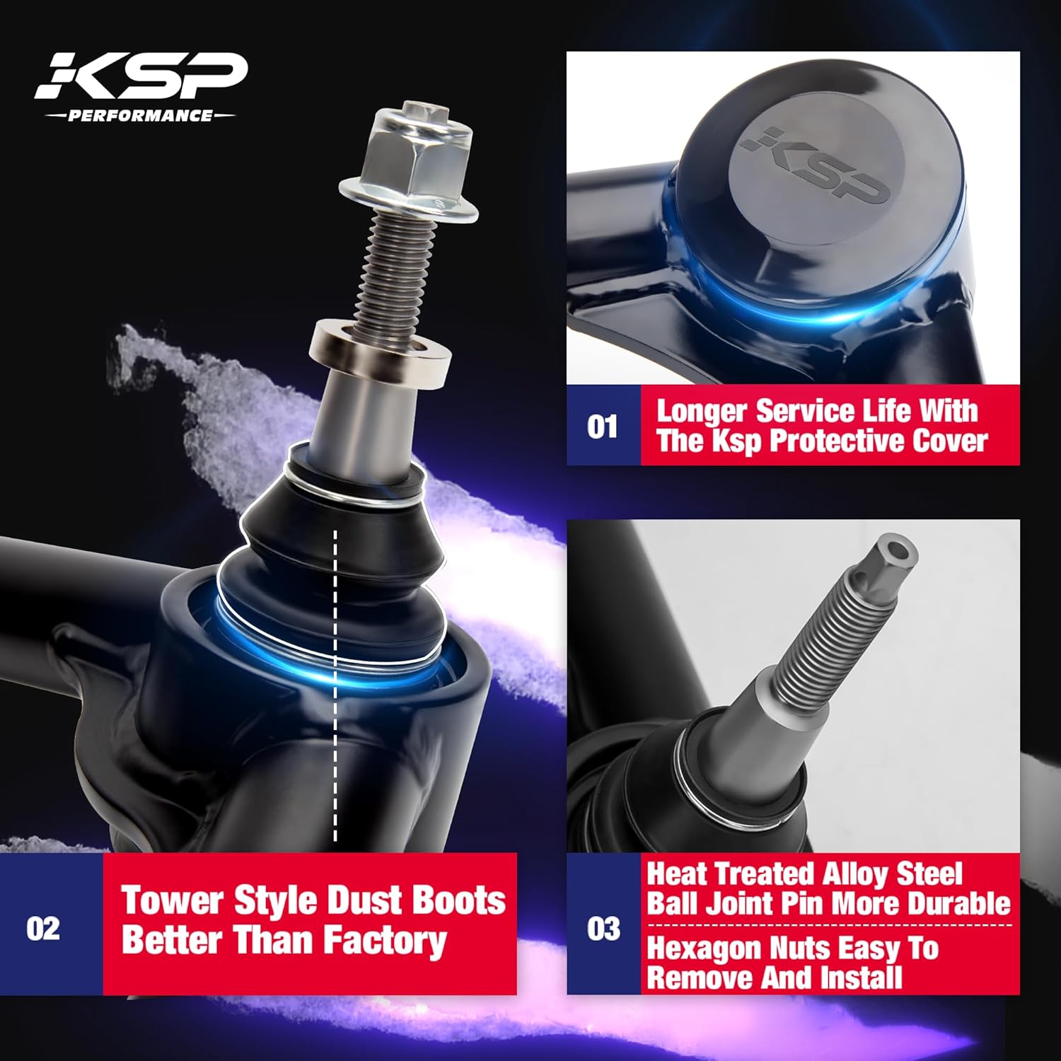 2-4" Upper Control Arm with Sway Bar Link for Dodge Ram 1500 KSP ...