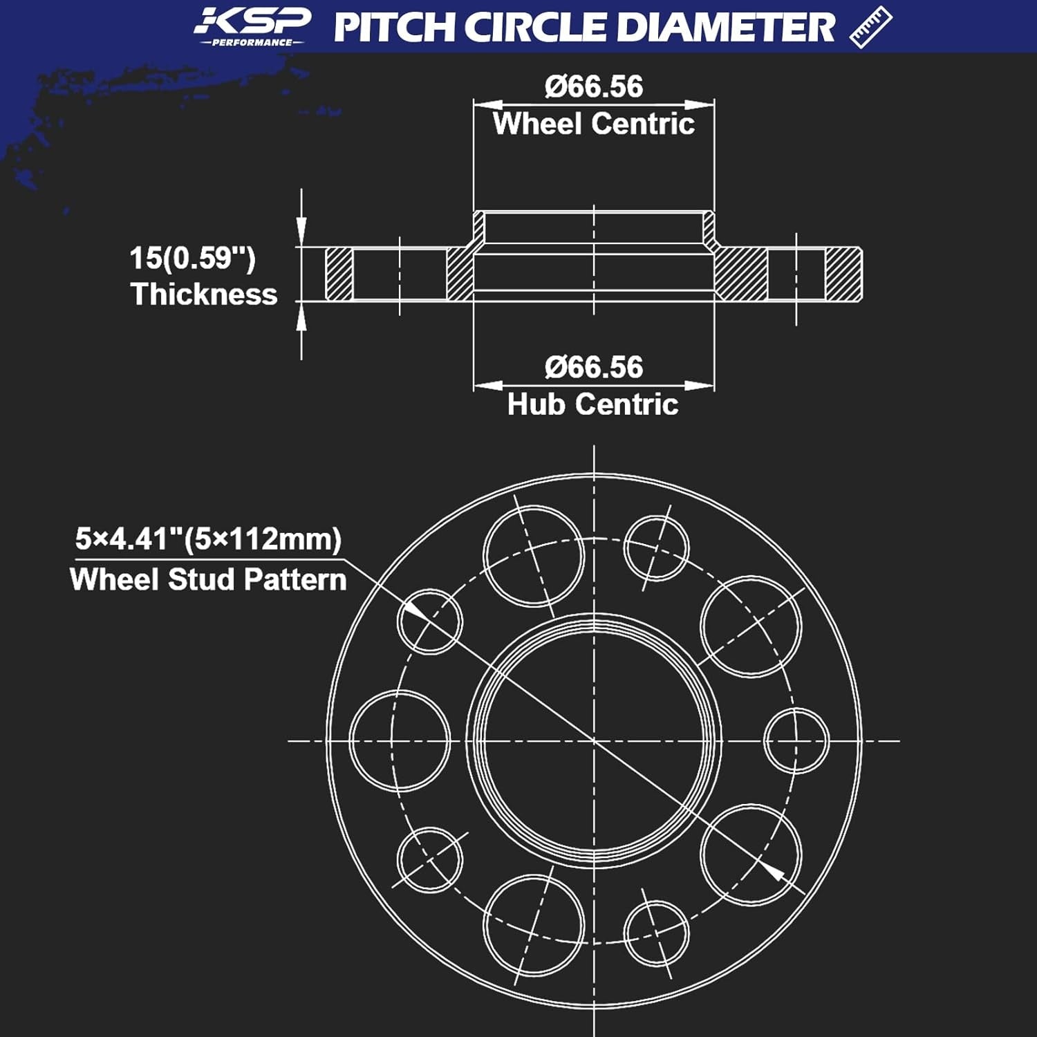 12+15mm 5X112 Hubcentric Wheel Spacers for Audi A4 S4 A5 S5 A6 S6 Benz | KSP Performance