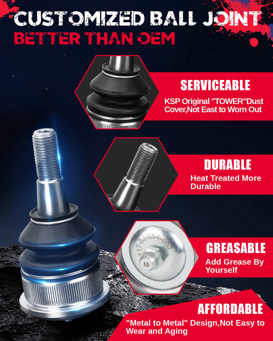 Front Aluminum Forged Upper Control Arms FOR 2.5"-4" Lifted 2007-2018 ...