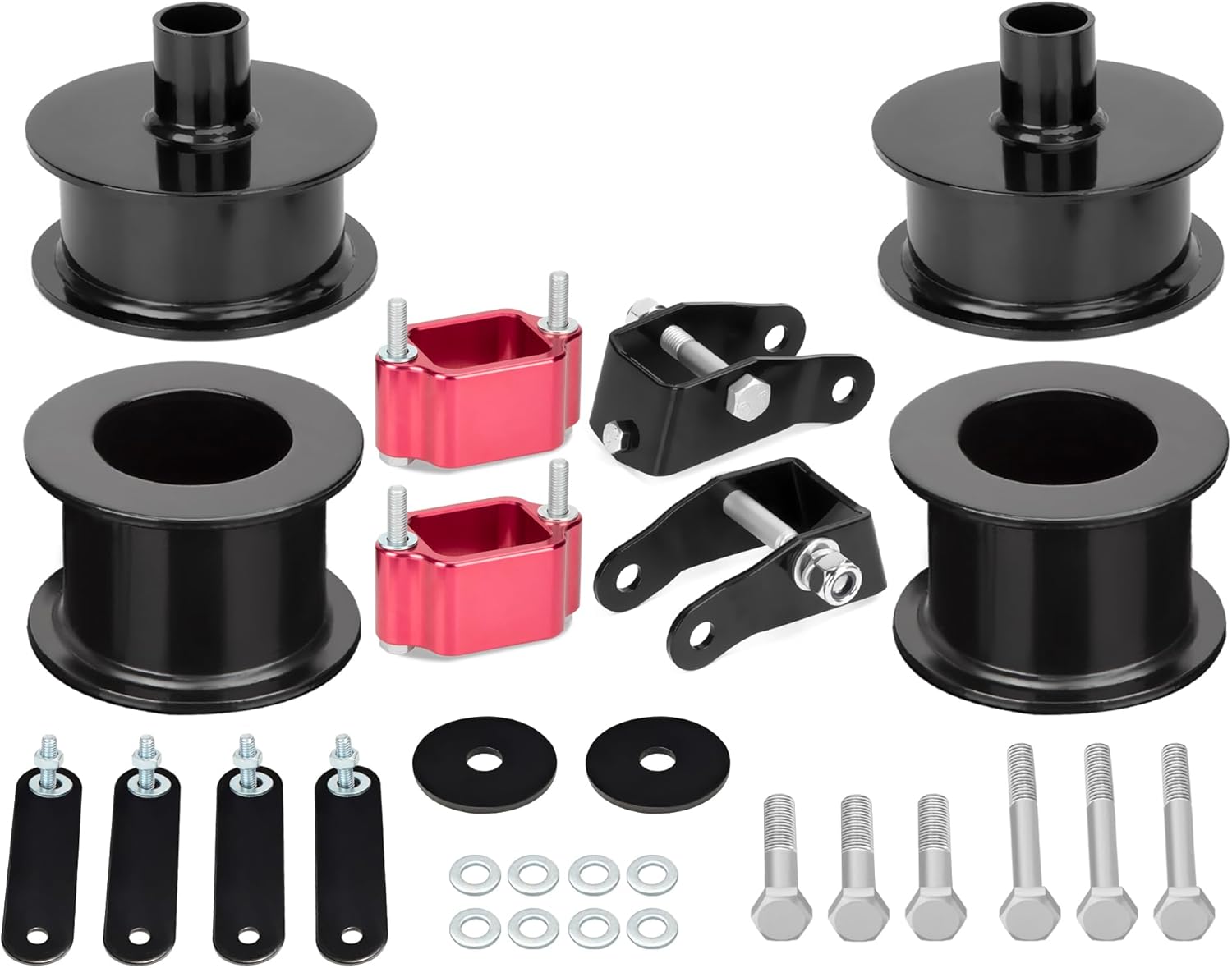 Full Leveling Lift Kits for 2007-2018 Jeep Wrangler JK with shock exte ...