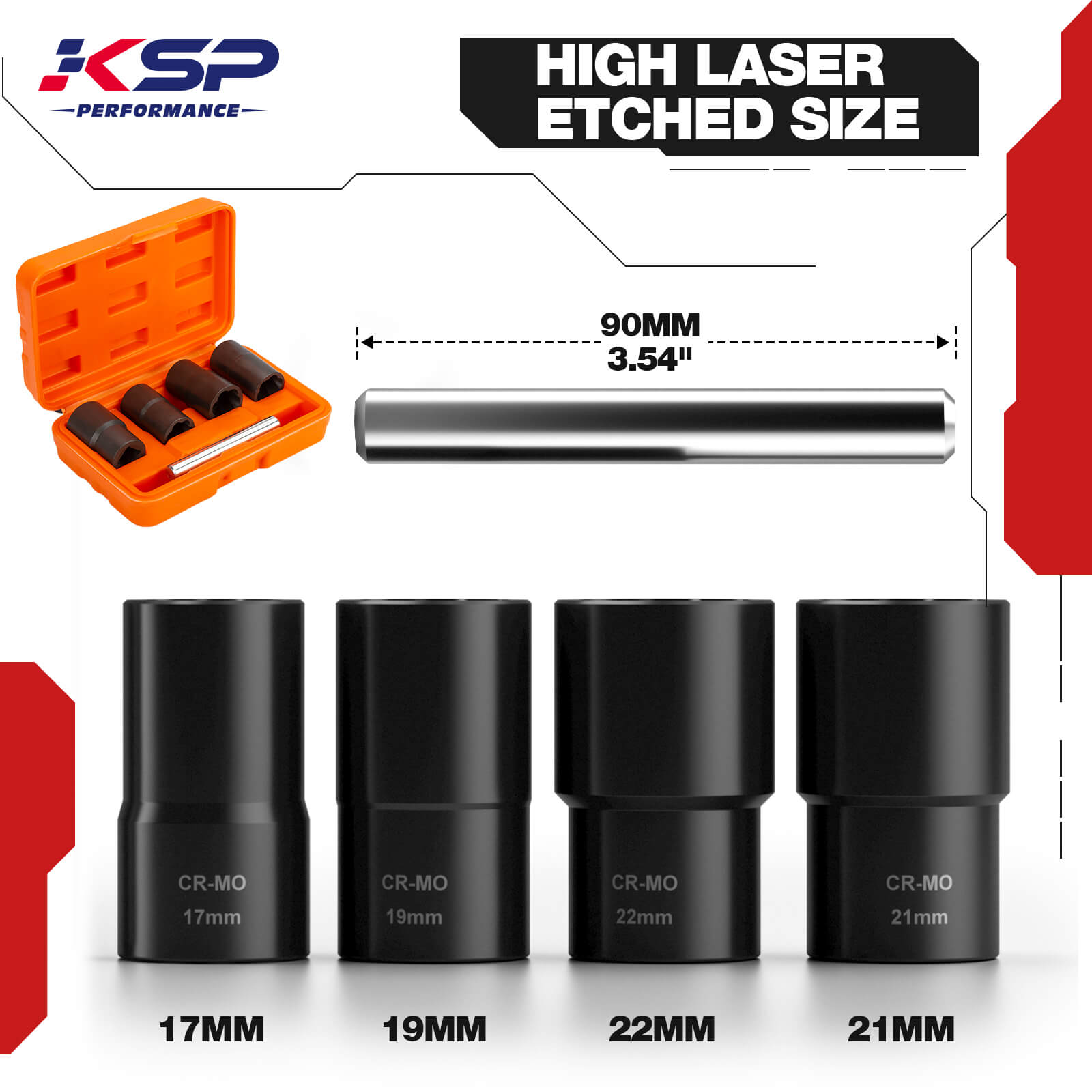 5pcs Twist Socket Set 1/2" Drive Impact Lug Nut Remover Extractor Tool ...